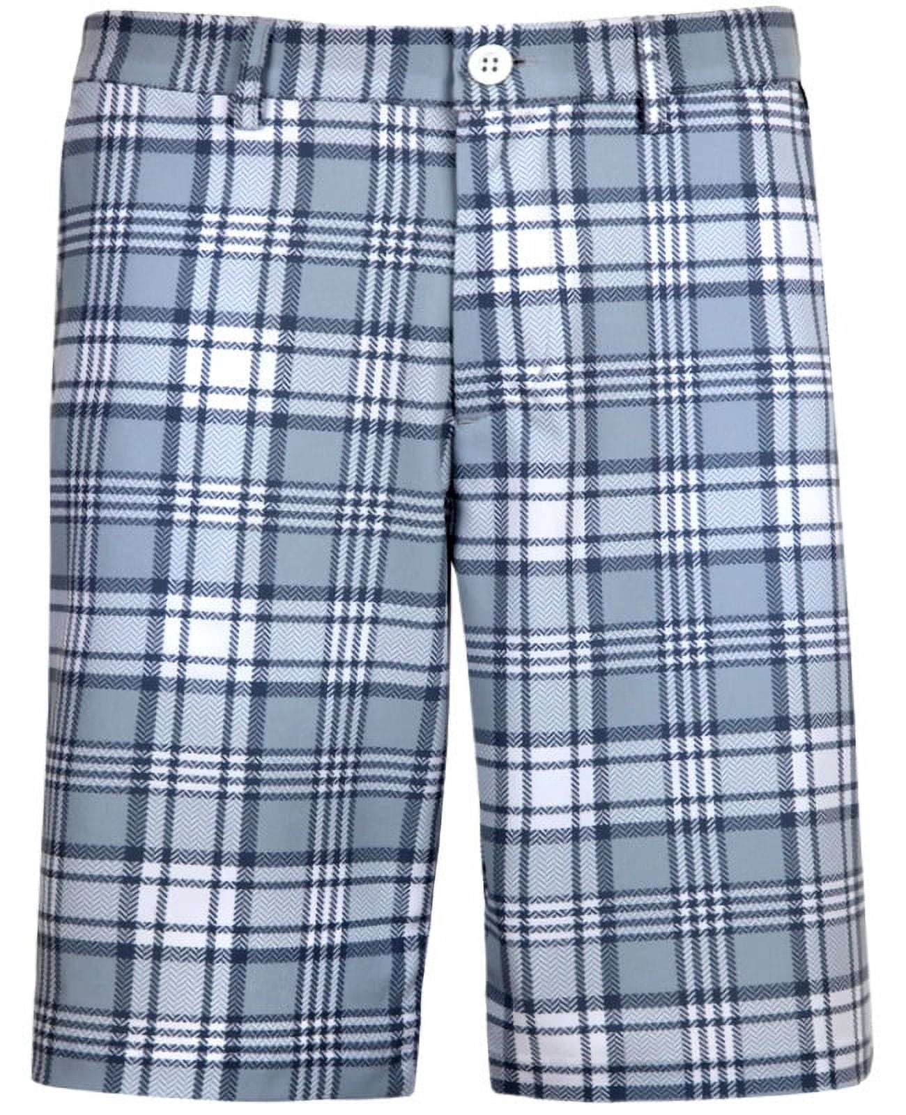 Plaid Cool-Stretch Men's Golf Shorts (Grey) - Walmart.com