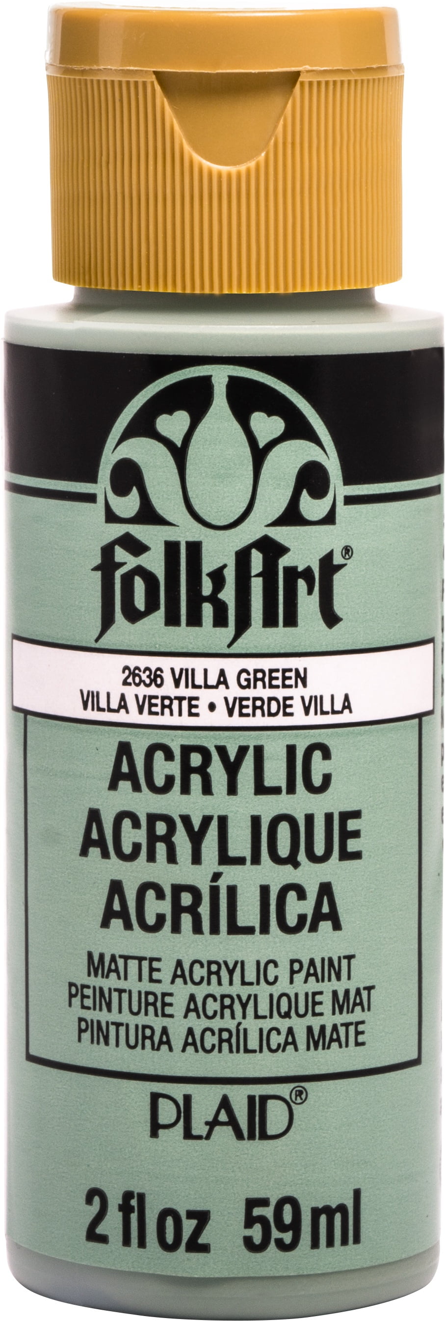 FolkArt Acrylic Paint 2oz-Villa Green - Walmart.com