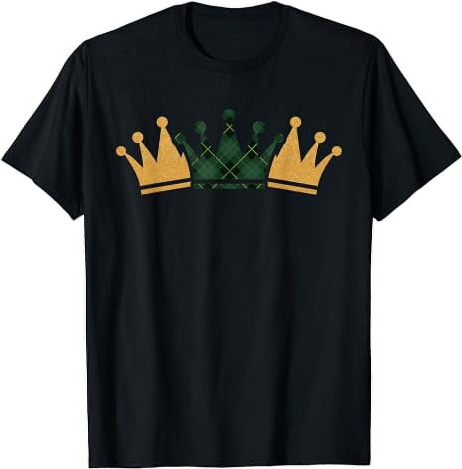 Plaid Crown Black History Month BLM Melanin King Pan African T-Shirt ...
