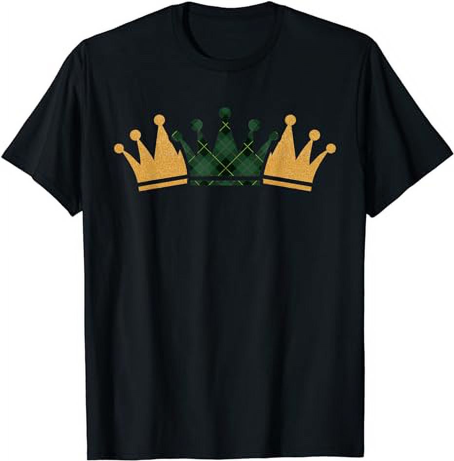 Plaid Crown Black History Month BLM Melanin King Pan African T-Shirt ...