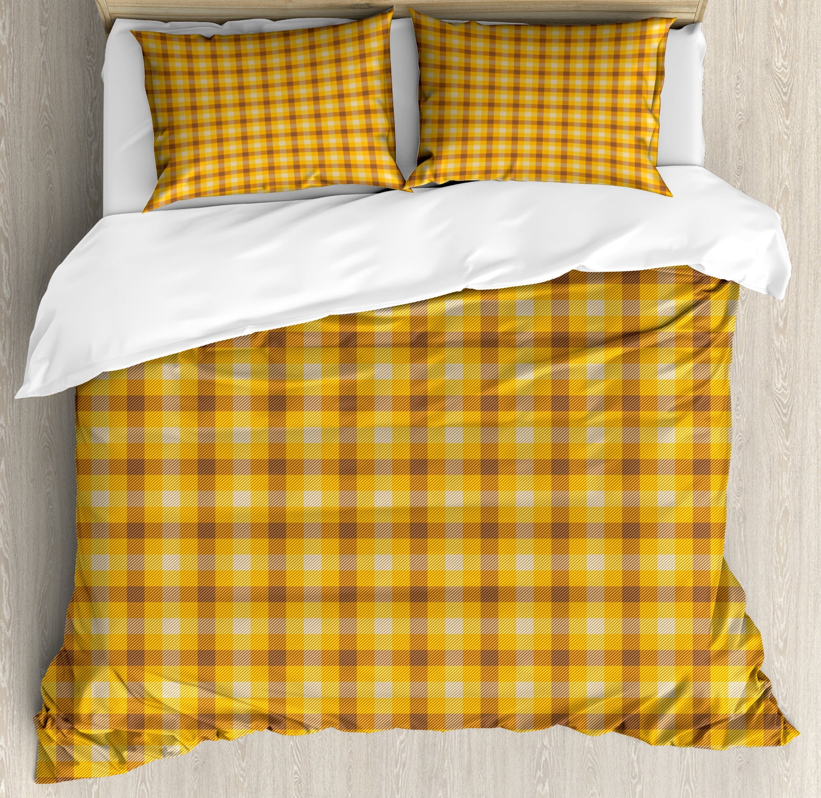 Plaid Duvet Cover Set, Repeating Traditional Geometric Stripes Crossed ...