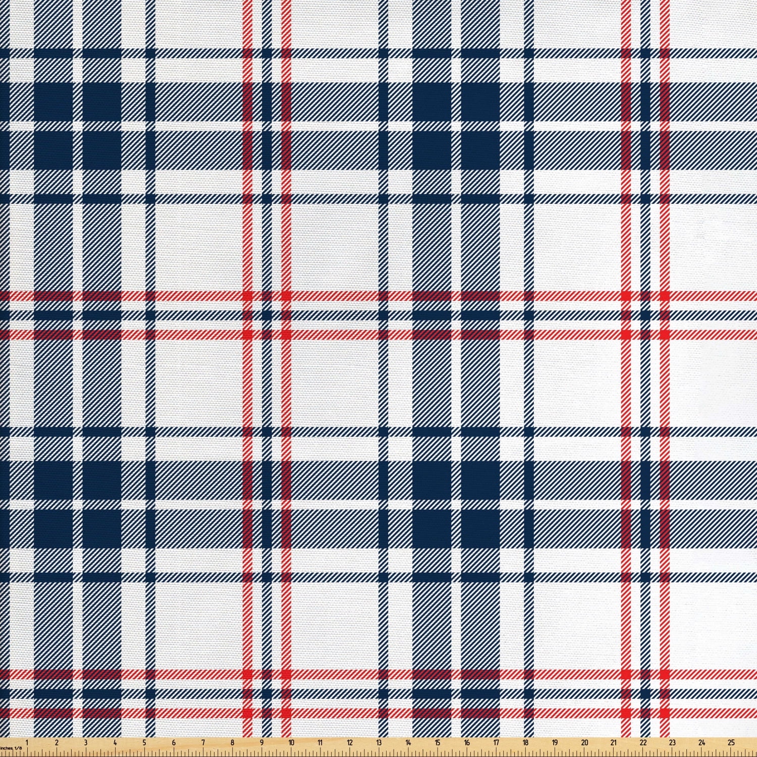 Plaid Fabric by the Yard Upholstery, British Country Pattern, 2 Yards ...