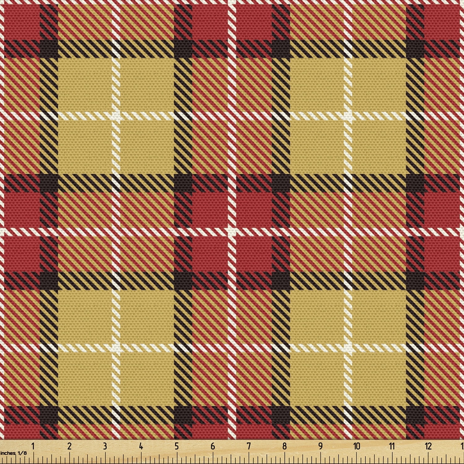 Plaid Fabric by the Yard Upholstery, Traditional Plaid Pattern, 1 Yard ...