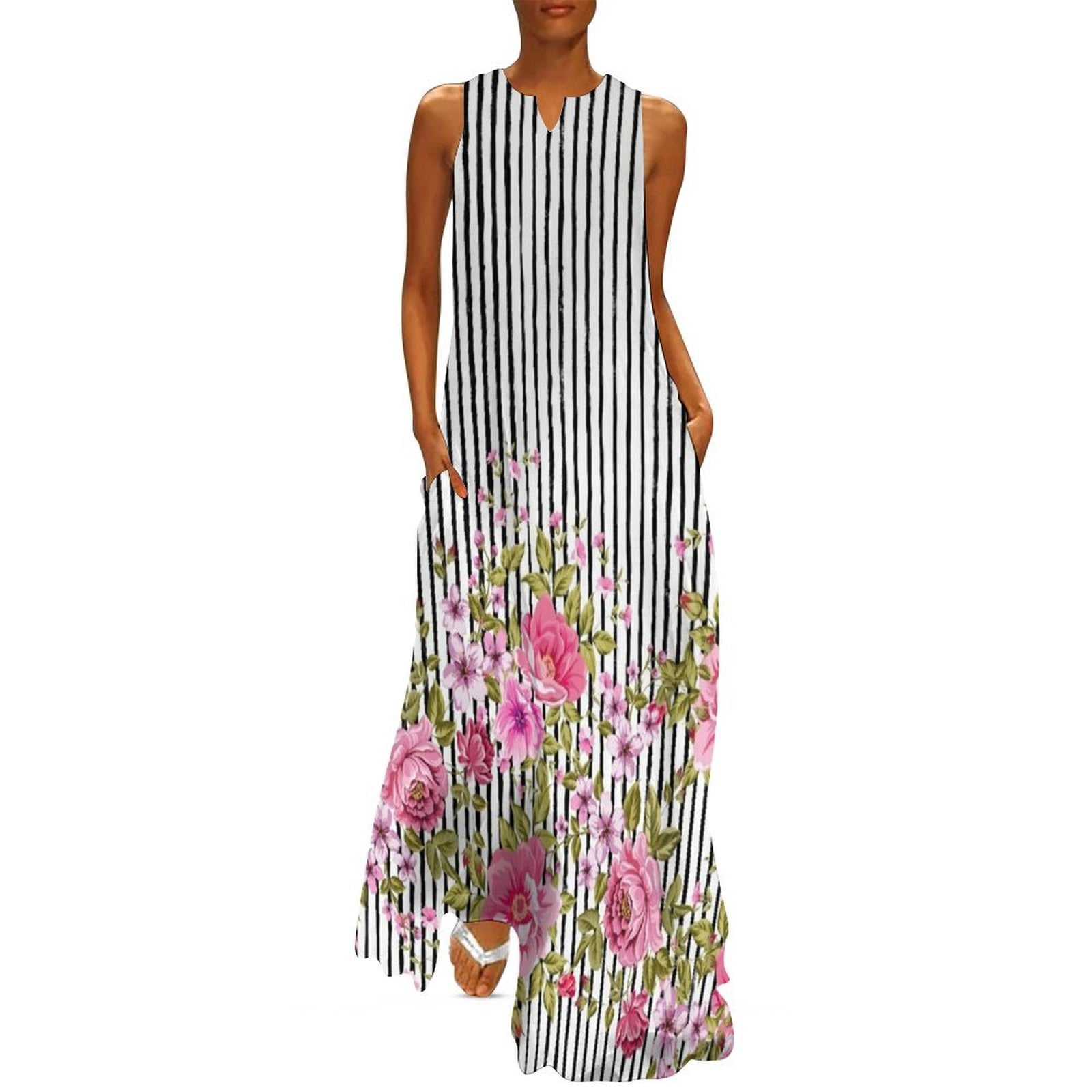 Plaid Flowers Long Dress elegant dresses plus sizes ceremony dresses ...