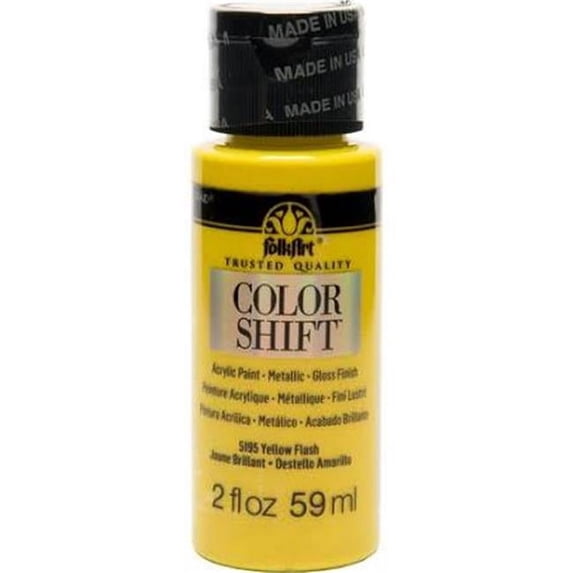Plaid FolkArt Color Shift Acrylic Paint, 2 oz., Yellow Flash - Walmart.com