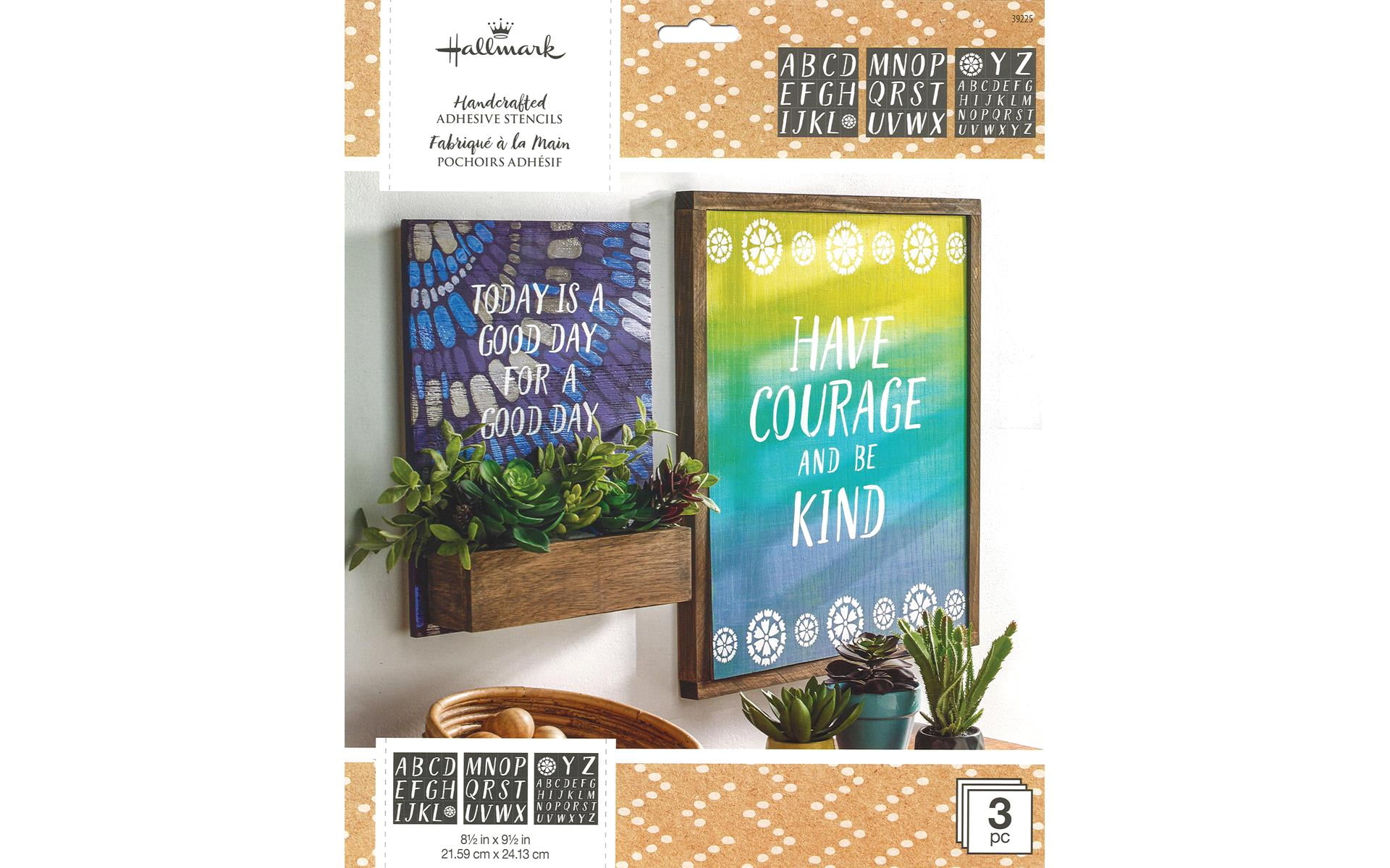 Plaid Folkart Hallmark Adhesive Stencil 8.5x9.5 Font Texture - Walmart.com