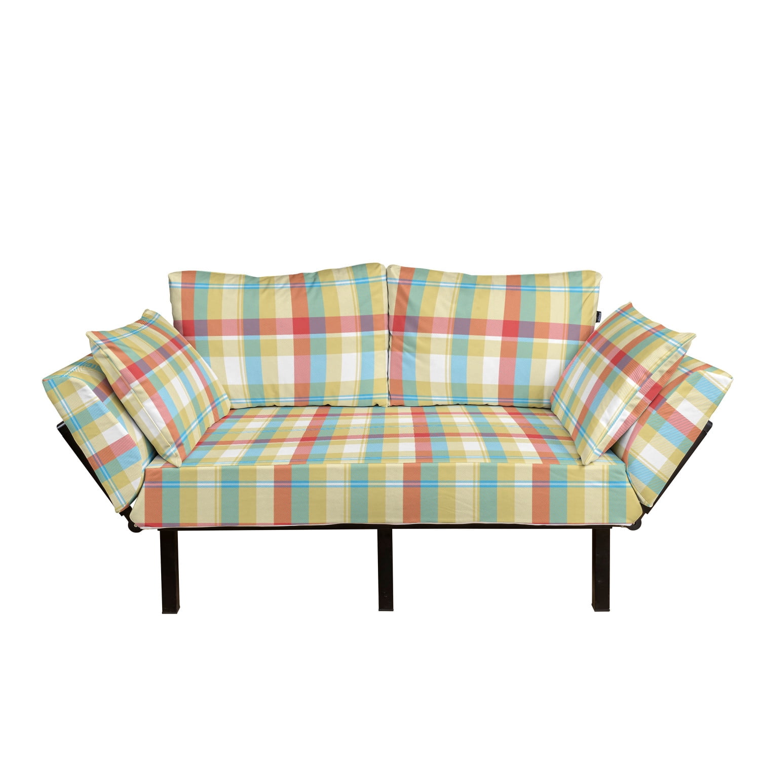 Plaid Futon Couch, Geometric Composition with Squares and Rectangles ...
