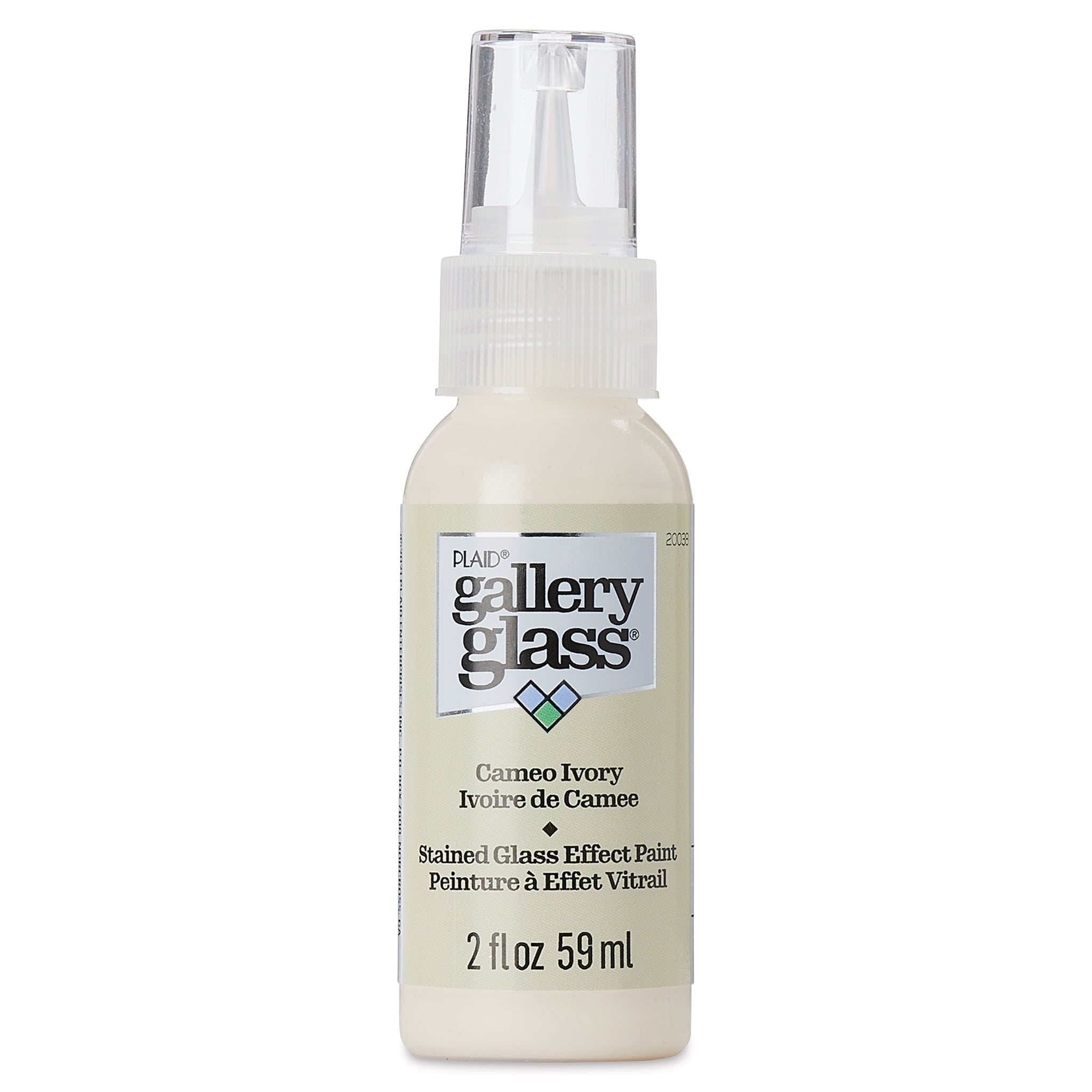 Plaid Gallery Glass Paint - Cameo Ivory, 2 oz - Walmart.com