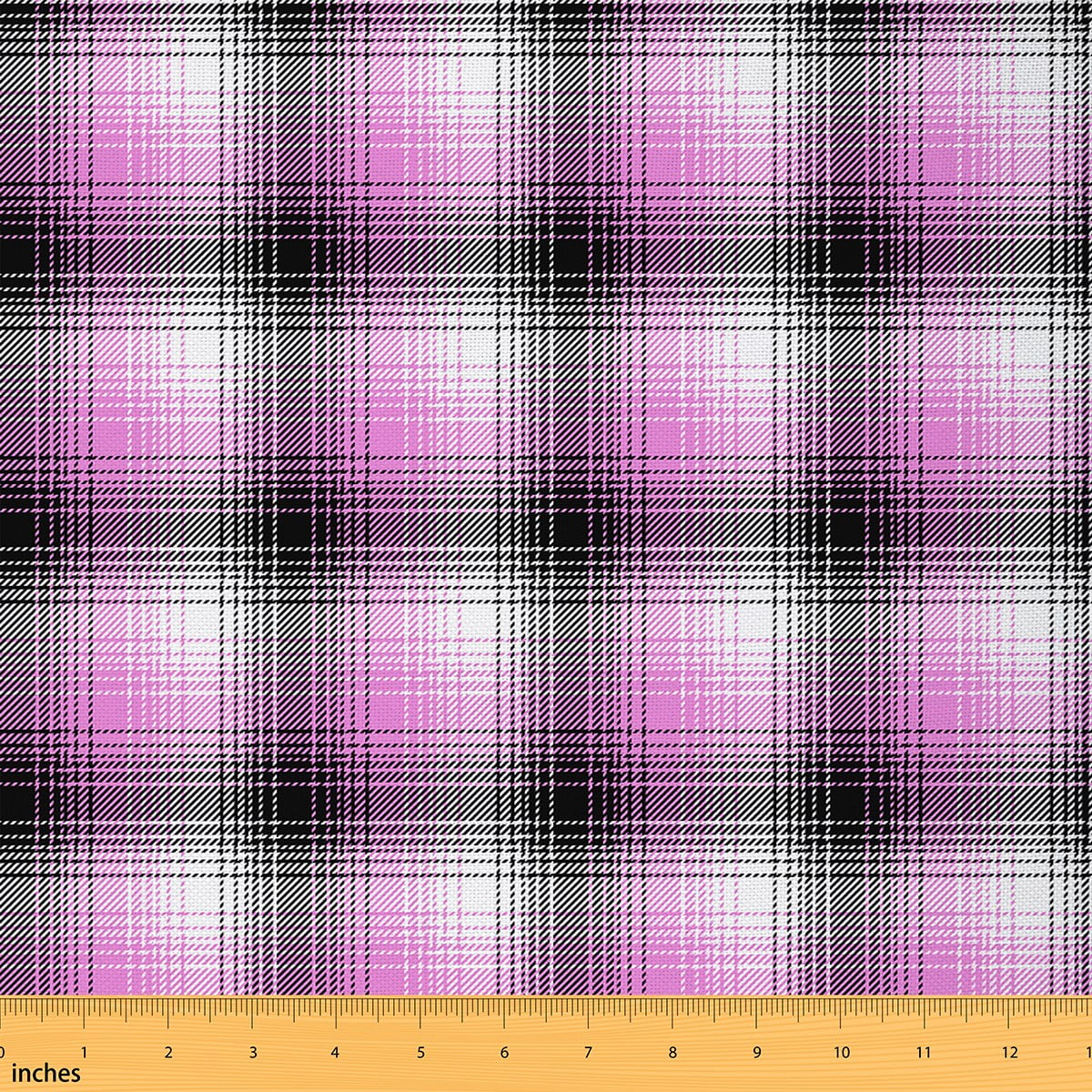 Plaid Grid Fabric by the Yard, Farmhouse Buffalo Check Lattice ...