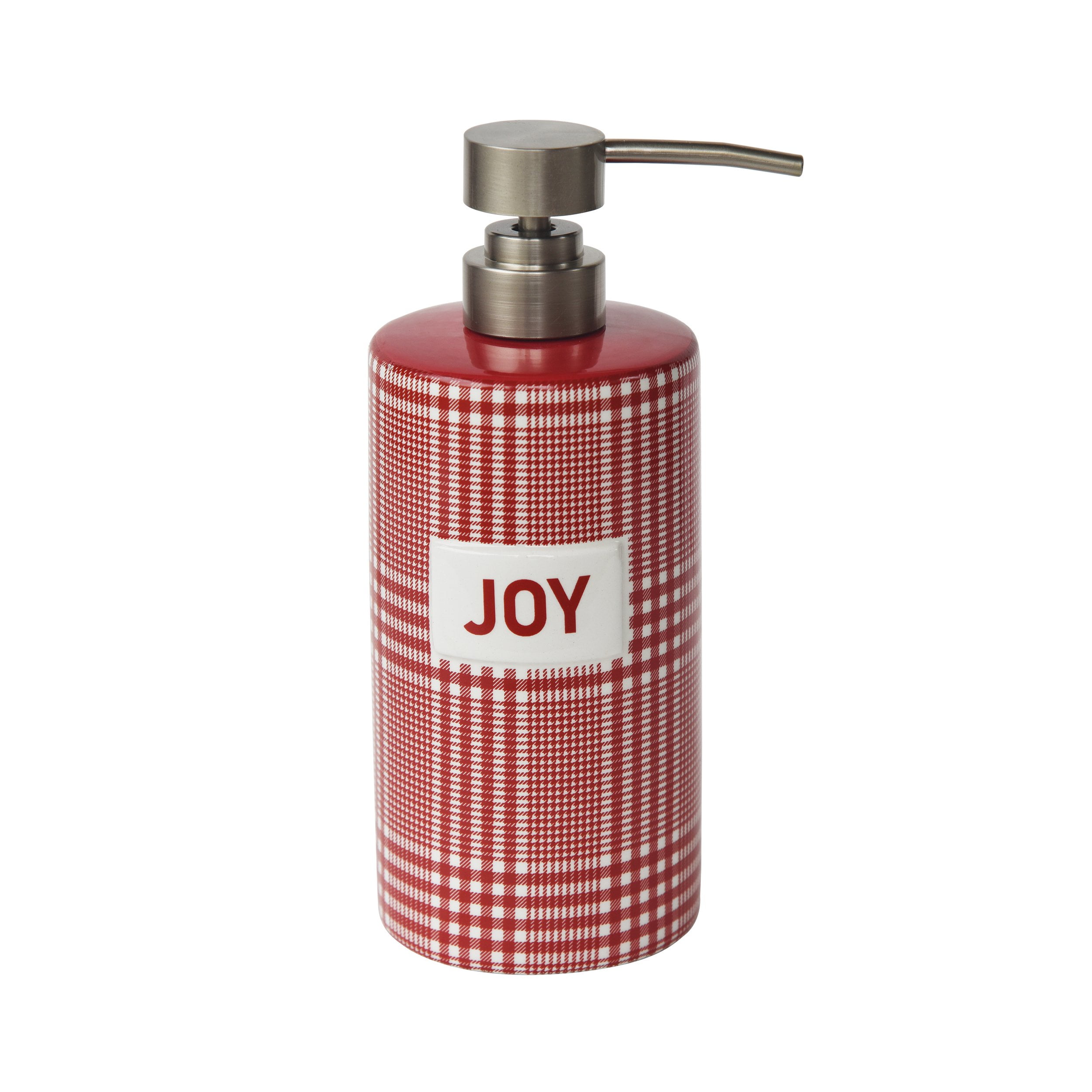 Christmas Plaid Joy Ceramic Soap Dispenser - Walmart.com