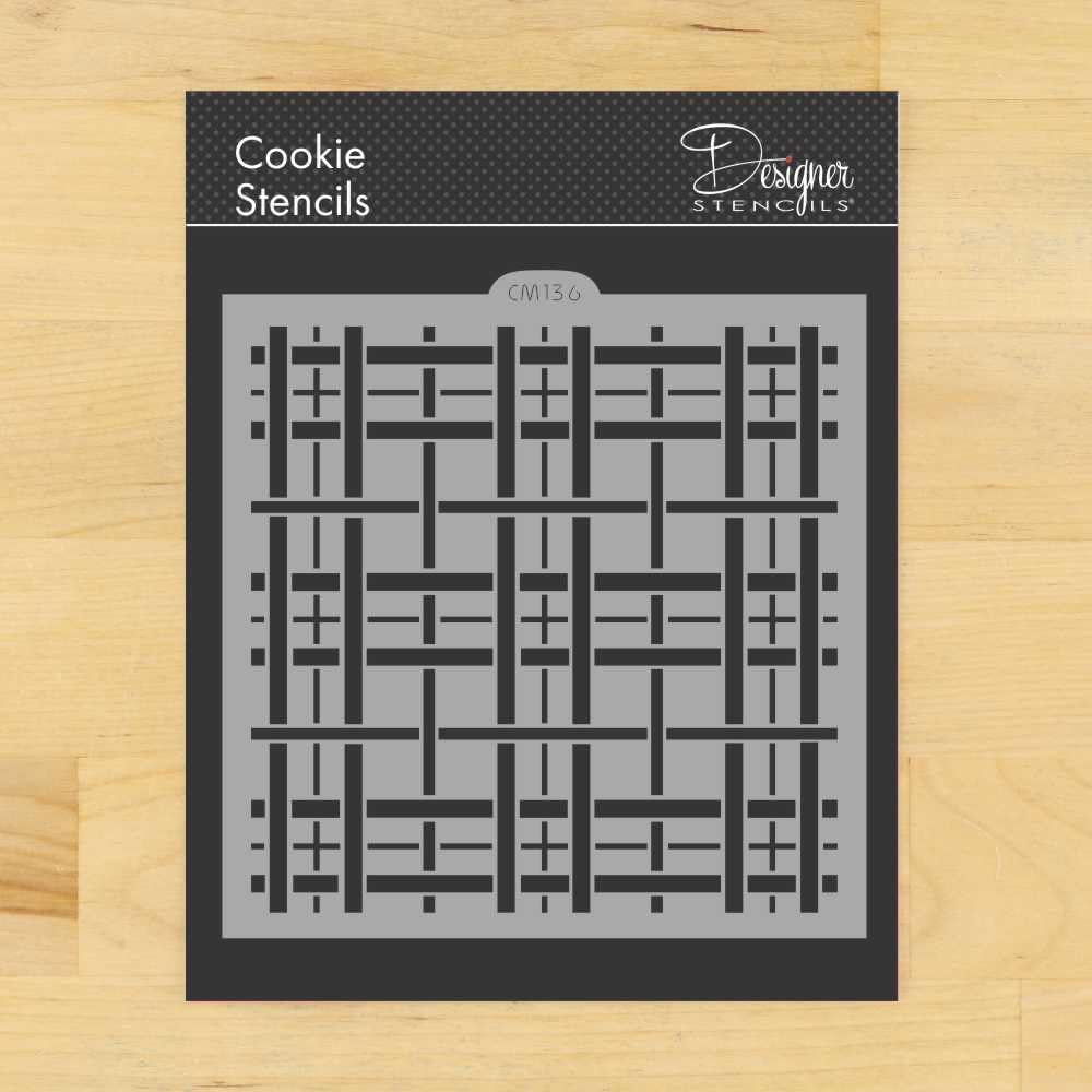 Plaid Pattern Cookie and Craft Stencil CM136 by Designer Stencils ...