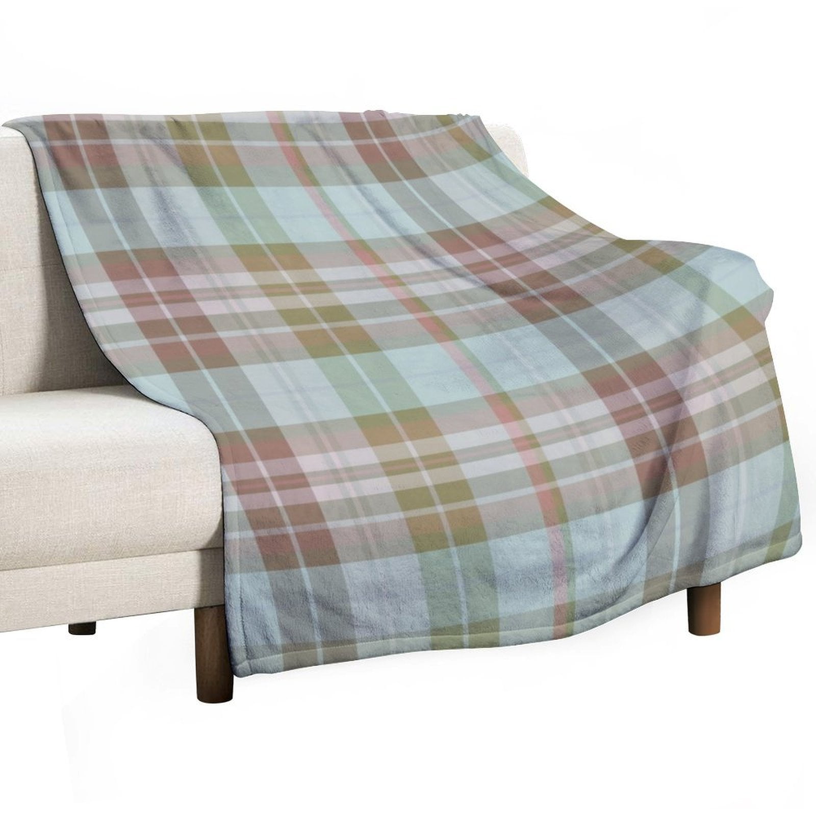 Plaid Pattern with Earth Tones(2) Winter Blankets Home Interior Fluffy ...
