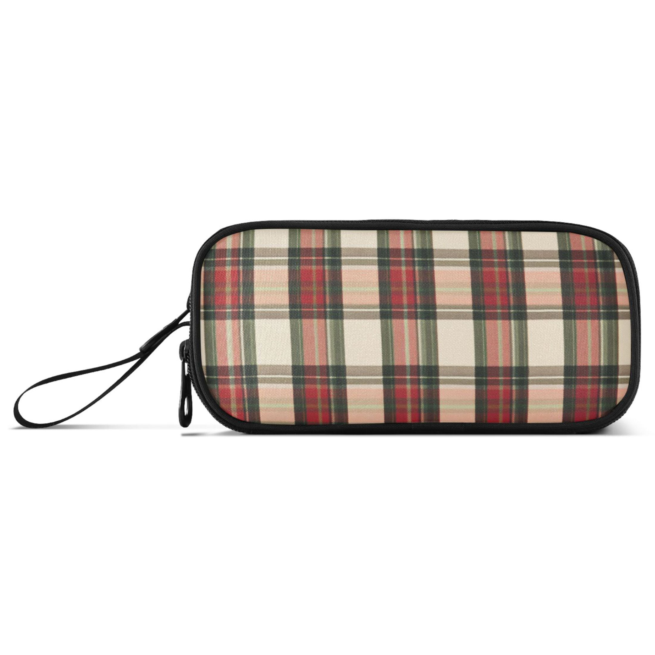 Plaid Pattern with Mixture Colors Pencil Case Stationary Holder Pen Bag Pencil Pouch Tool ...