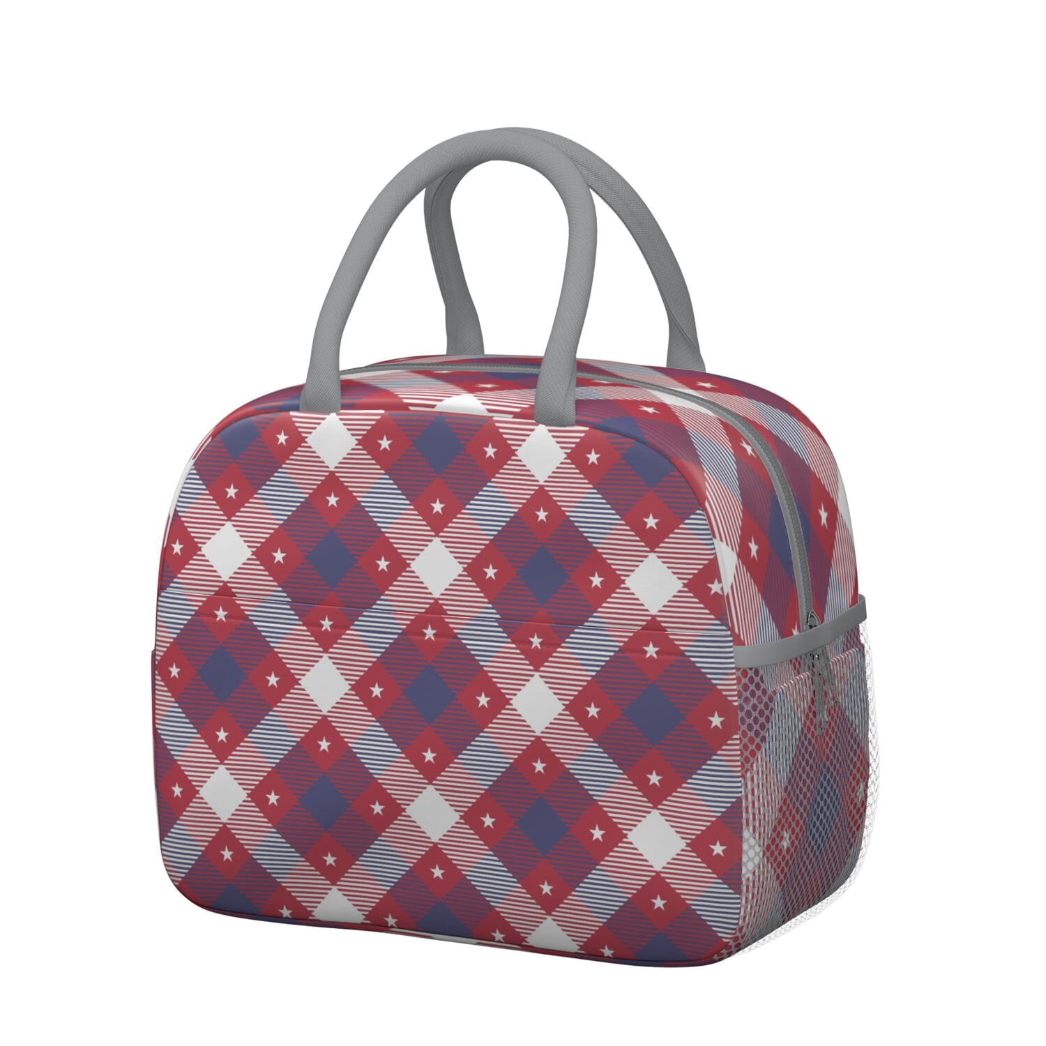 Plaid Print Insulated Lunch Bag Classic Red and Black Buffalo Plaid ...