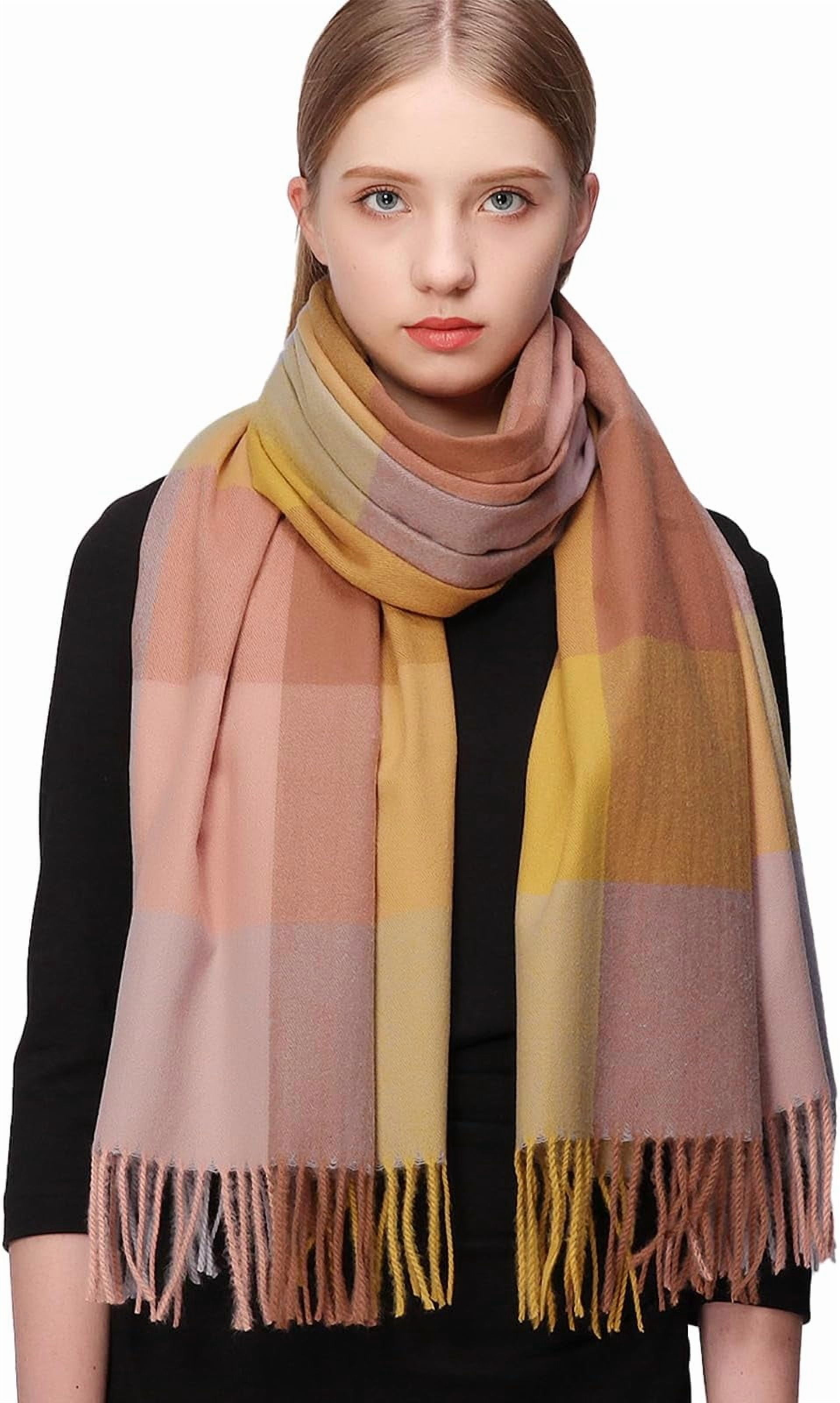 Plaid Scarfs for Women Fall Winter Scarves Pashmina Shawls and Wraps ...