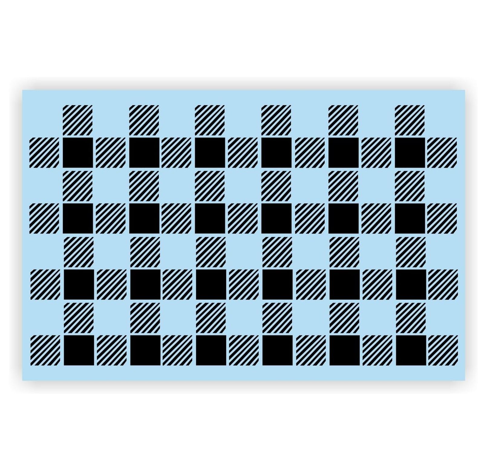 Plaid Stencil for Painting Signs and Furniture, 17" x 11" Reusable, by ...