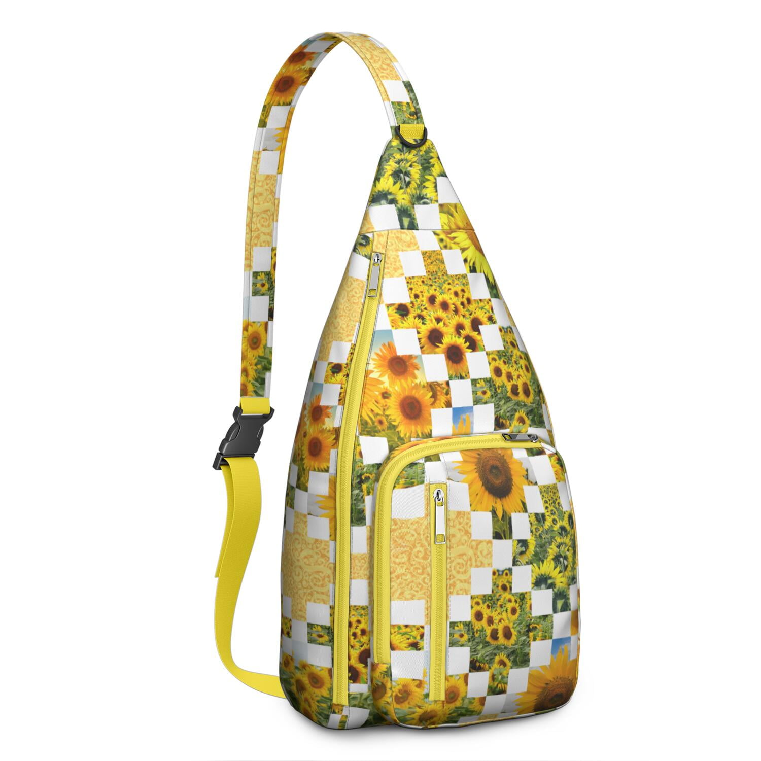 Plaid & Stripes Sling Backpack – Rustic Vintage Crossbody Bag, Small ...