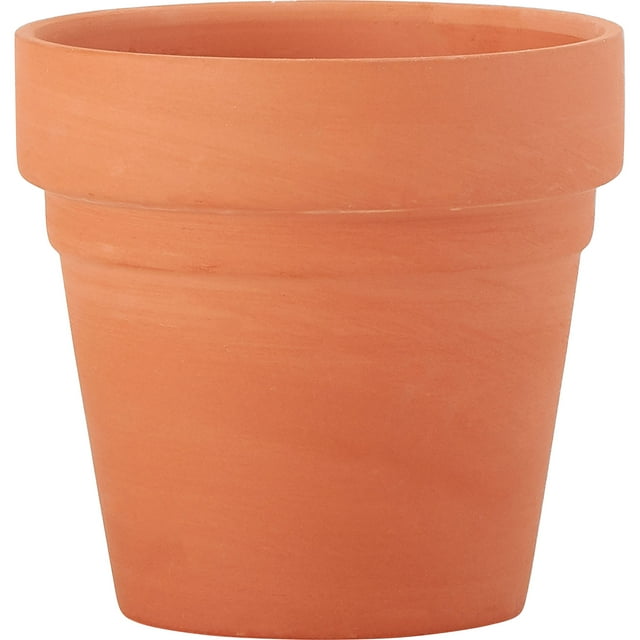 Plaid Unpainted Surface, Medium Terra Cotta Flower Pot, 1 Piece, 4 ...