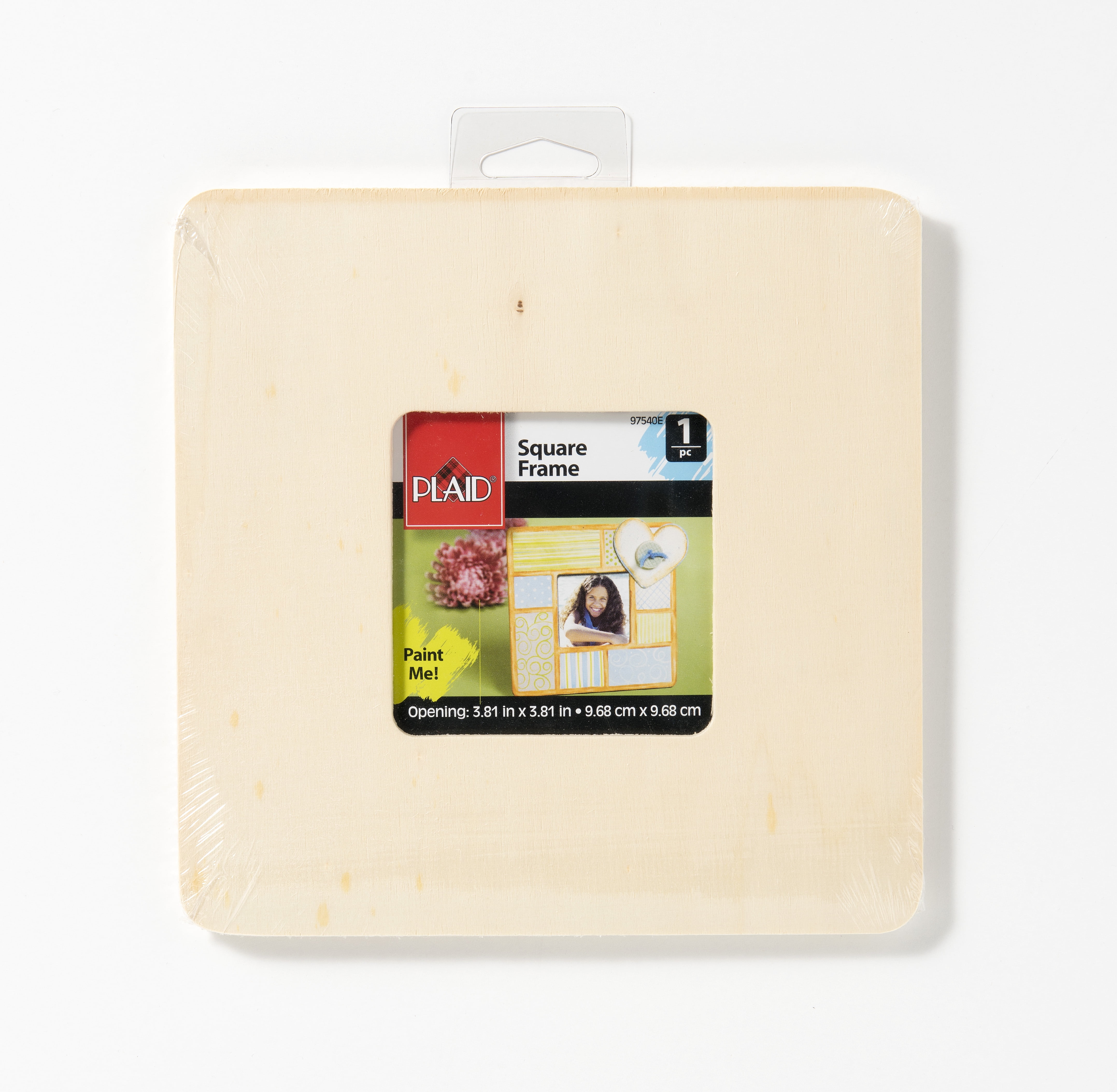 Plaid Unpainted Wooden Square Frame 7.5 x 7.5 Inches Paintable Craft ...