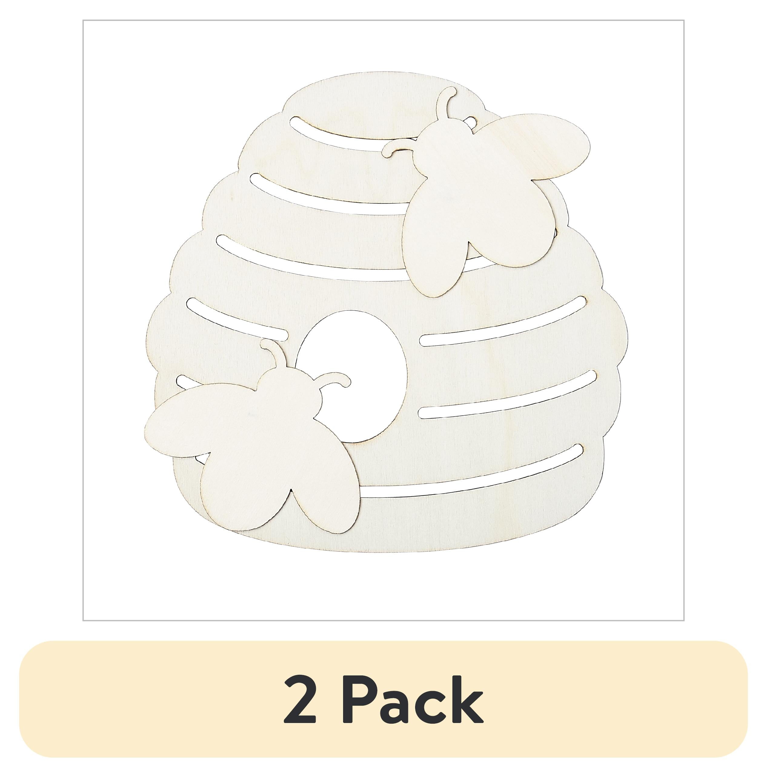 (2 pack) Plaid Surfaces Layered Wood Shape, Beehive - Walmart.com