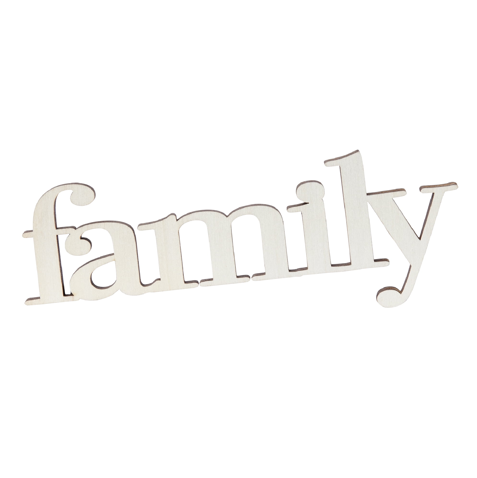 Plaid Wooden Word Surfaces, Family - Walmart.com