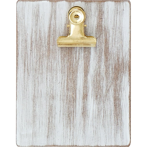 Plaid Wood Surfaces Clipboard Frame, Whitewashed, 1 Piece, 4.5" x 3.5 ...
