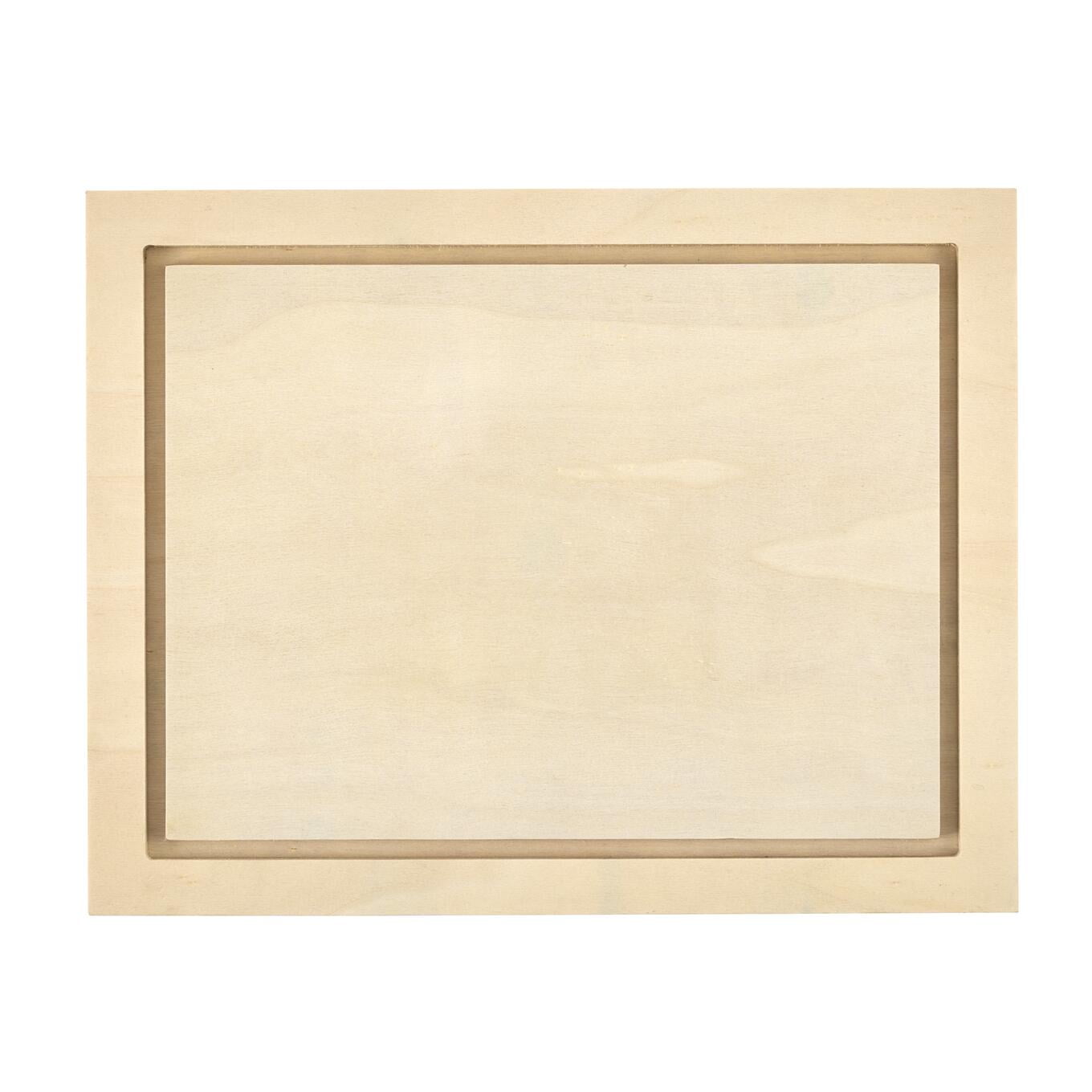 Plaid Wood Surfaces Floating Plaque - 9 Unfinished Wood - Walmart.com