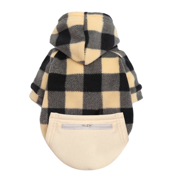 Plaid Zip Pocket Comfort Coat for —Autumn Winter with Chest Strap Fit ...