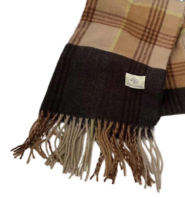 Plaid scarf soft and beautiful high-end warm and long tassel couple ...