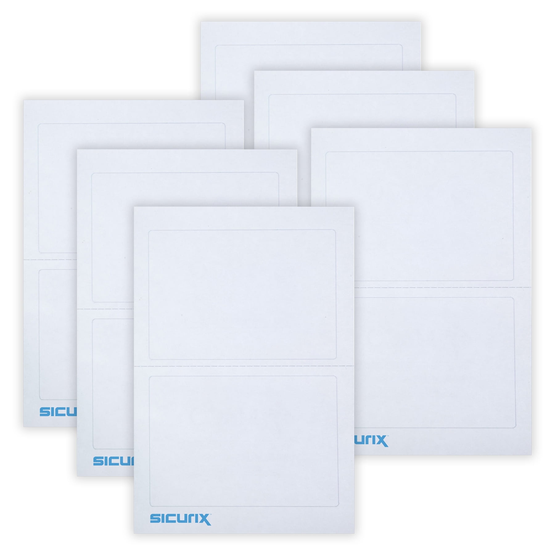 SICURIX Plain Adhesive Badges, White, 100 Per Pack, 6 Packs - Walmart.com