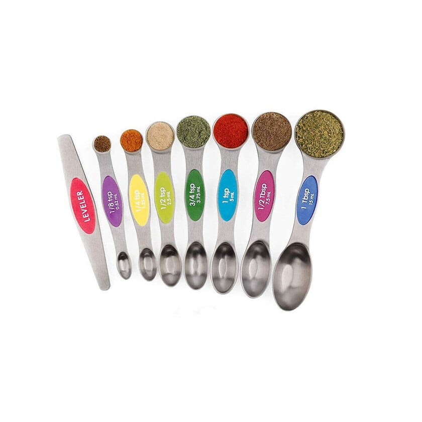 Magnetic Dual Sided Measuring Spoons Set of 8 Multicolor - Walmart.com