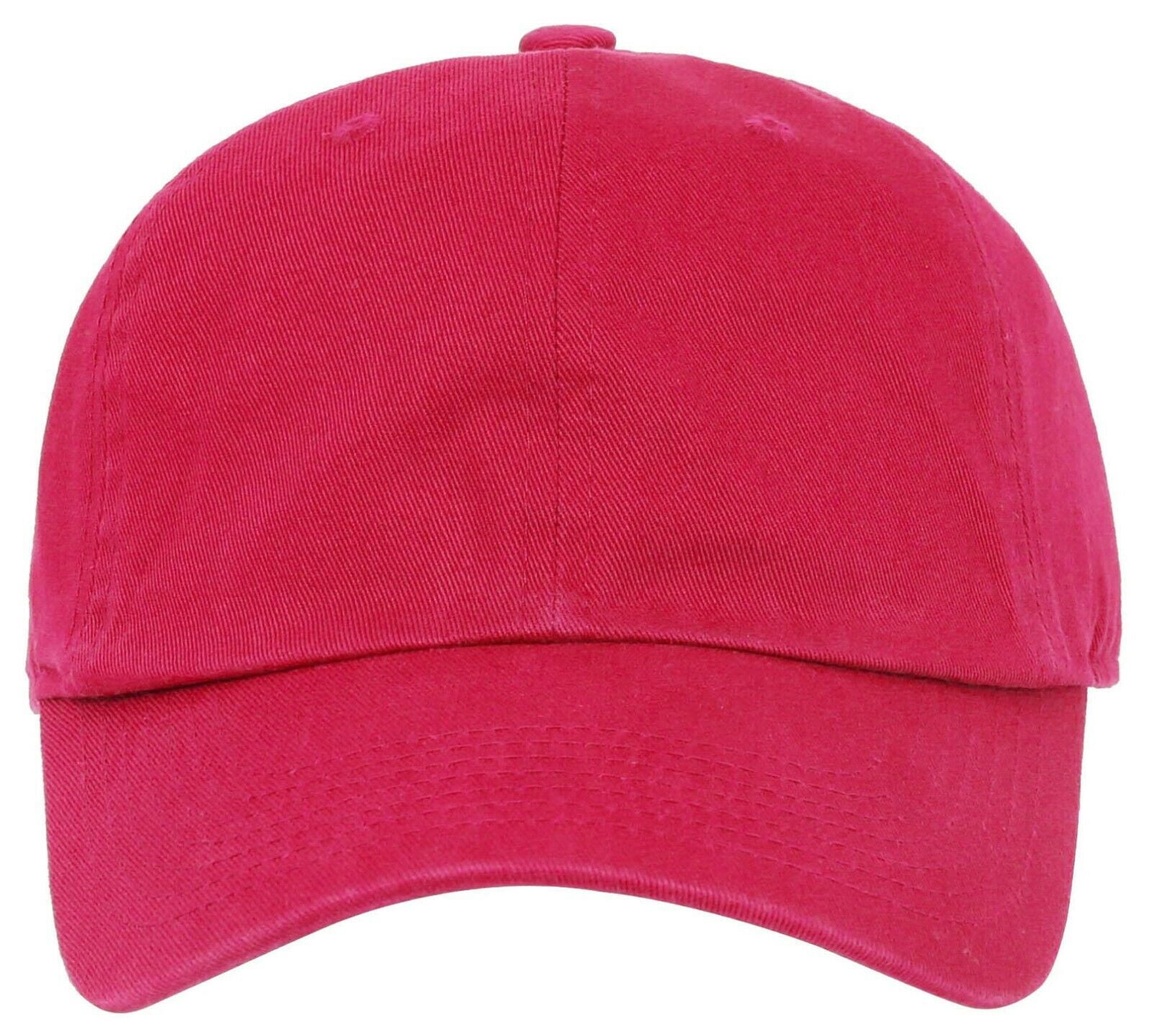 Plain BASEBALL CAP Dad Hat Low Profile Solid Cotton Pigment Adjustable ...
