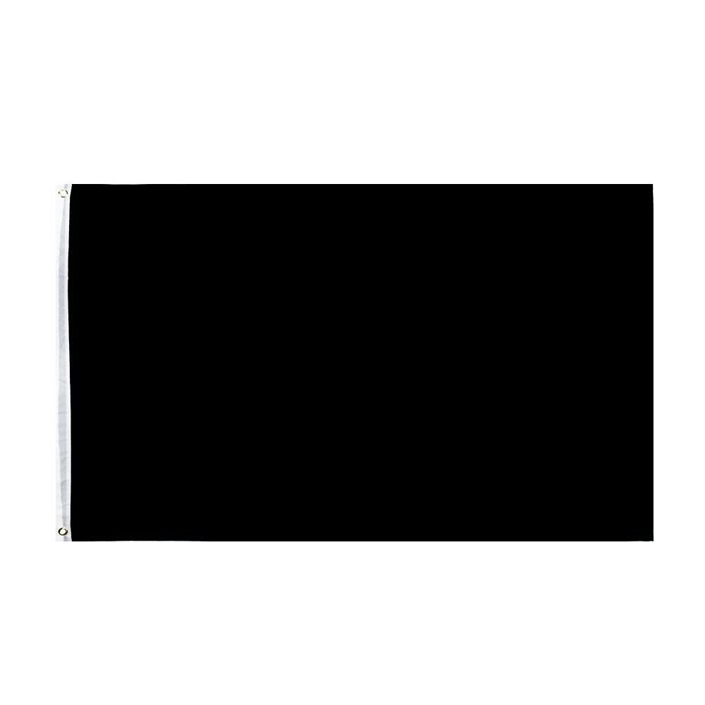 Plain Black Flag 3x5 Feet, Solid Black Polyester Fabric, Double ...