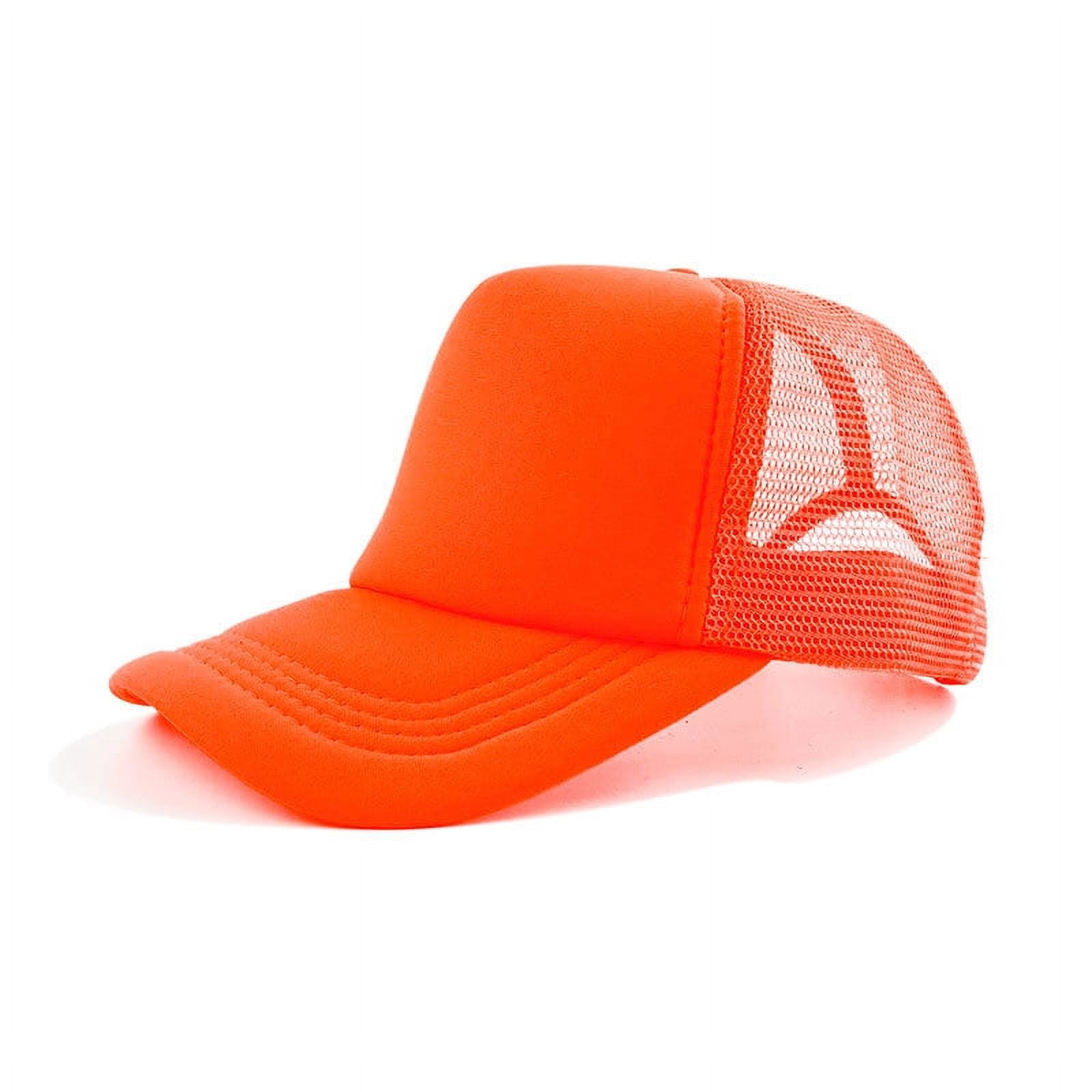 Plain Blank Neon Trucker Hat 5 Panel Summer Baseball Cap Mesh Back ...