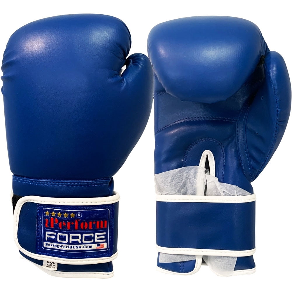 Plain Blue Boxing Gloves 6 Oz for Training, Workouts, MMA, and Martial ...