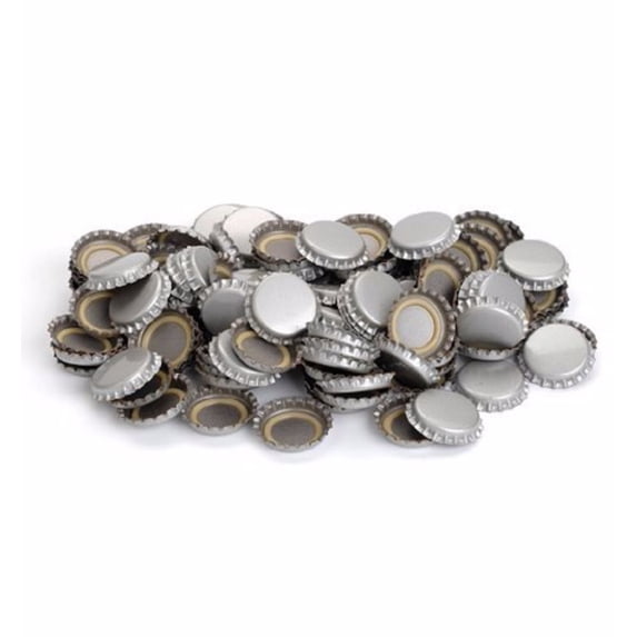 Home Brew Ohio Metal Bottle Caps, Silver Champagne Crown, Oxy-Liner ...