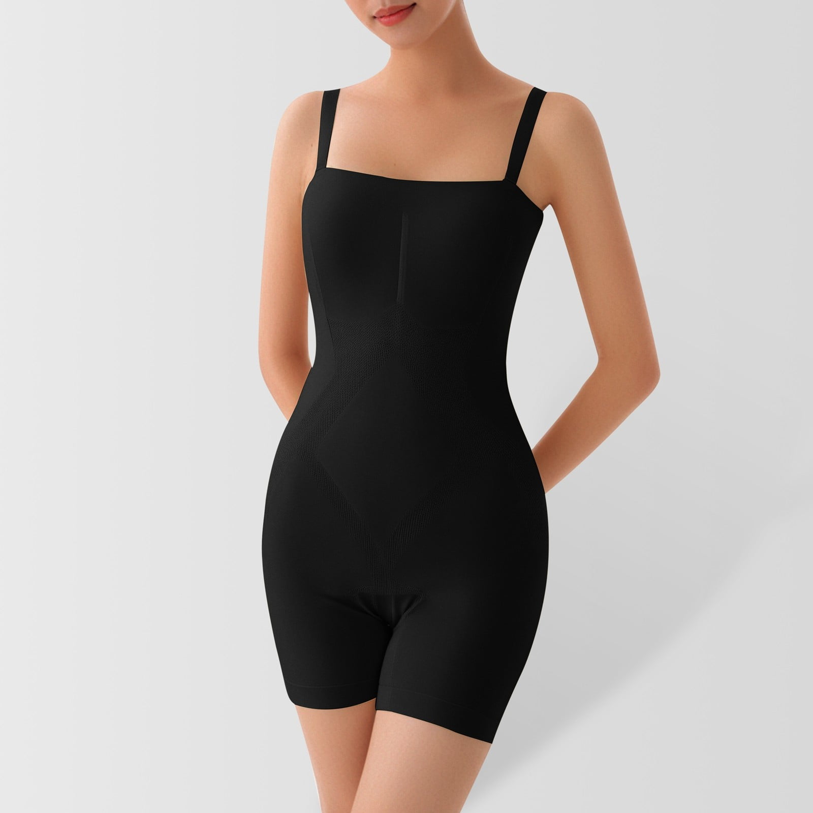 A Plain Colored Figure Hugging Waist Cinching Lifting Flat Angle ...