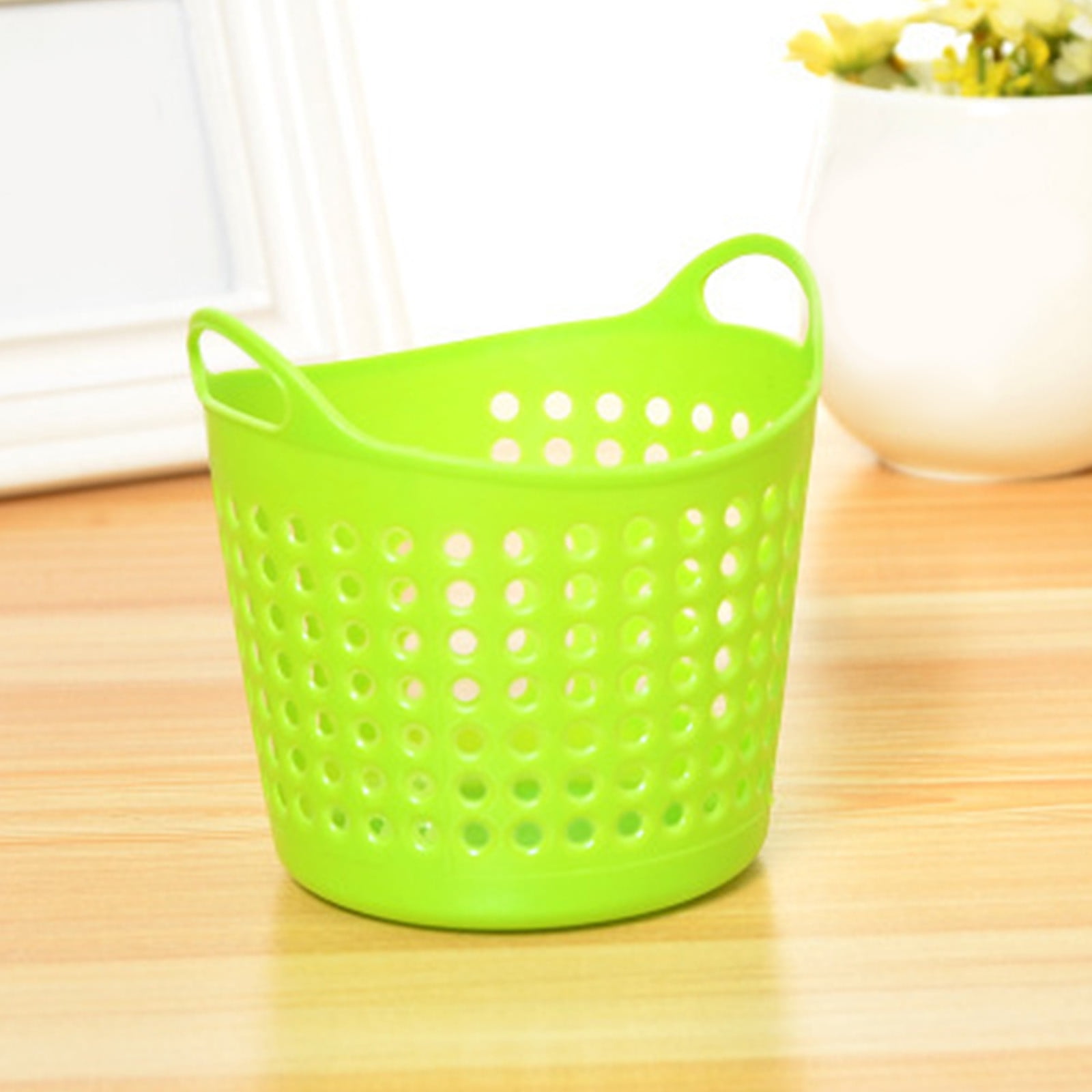 Plain Desktop Small Trash Can, Rocking Lid Mini Dustbin, Living Room ...