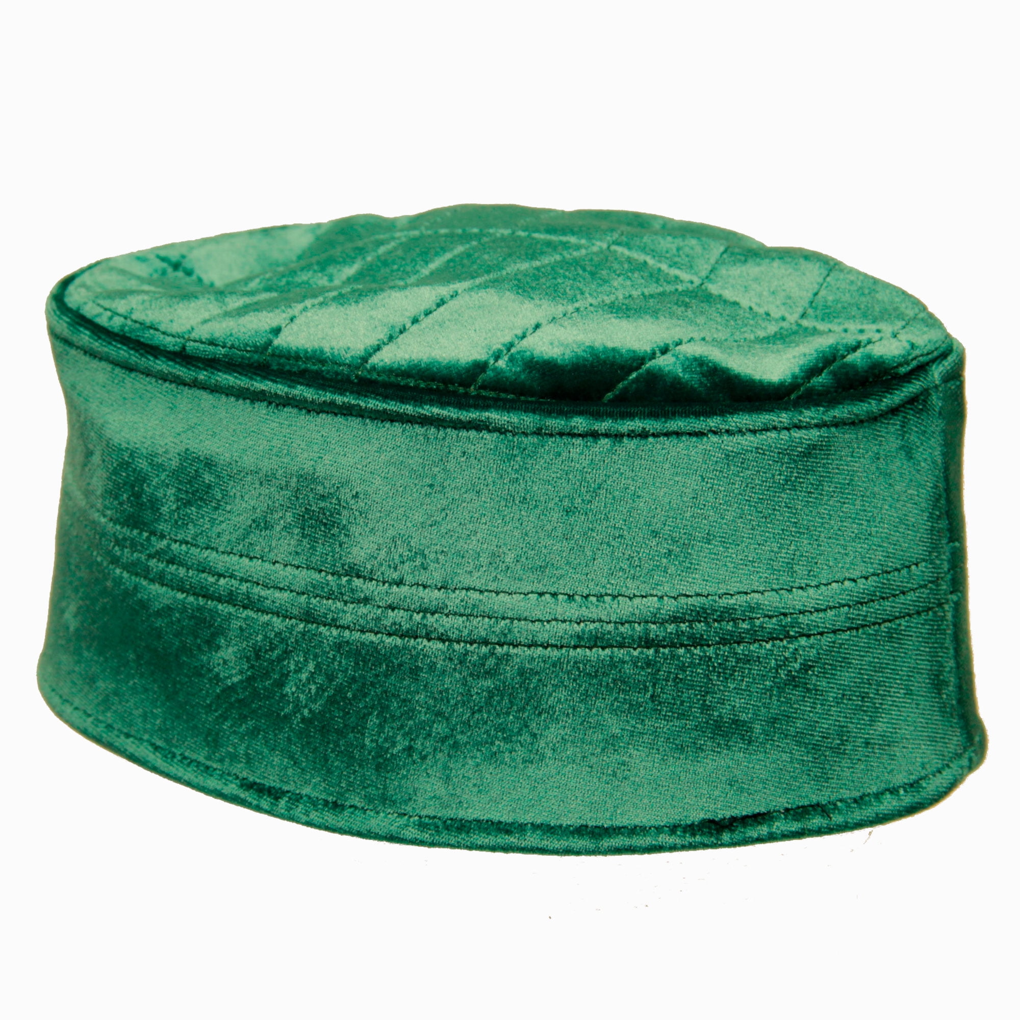 Plain Emerald Green Soft Premium Kufi Crown Velvet Turkish Hat Large ...