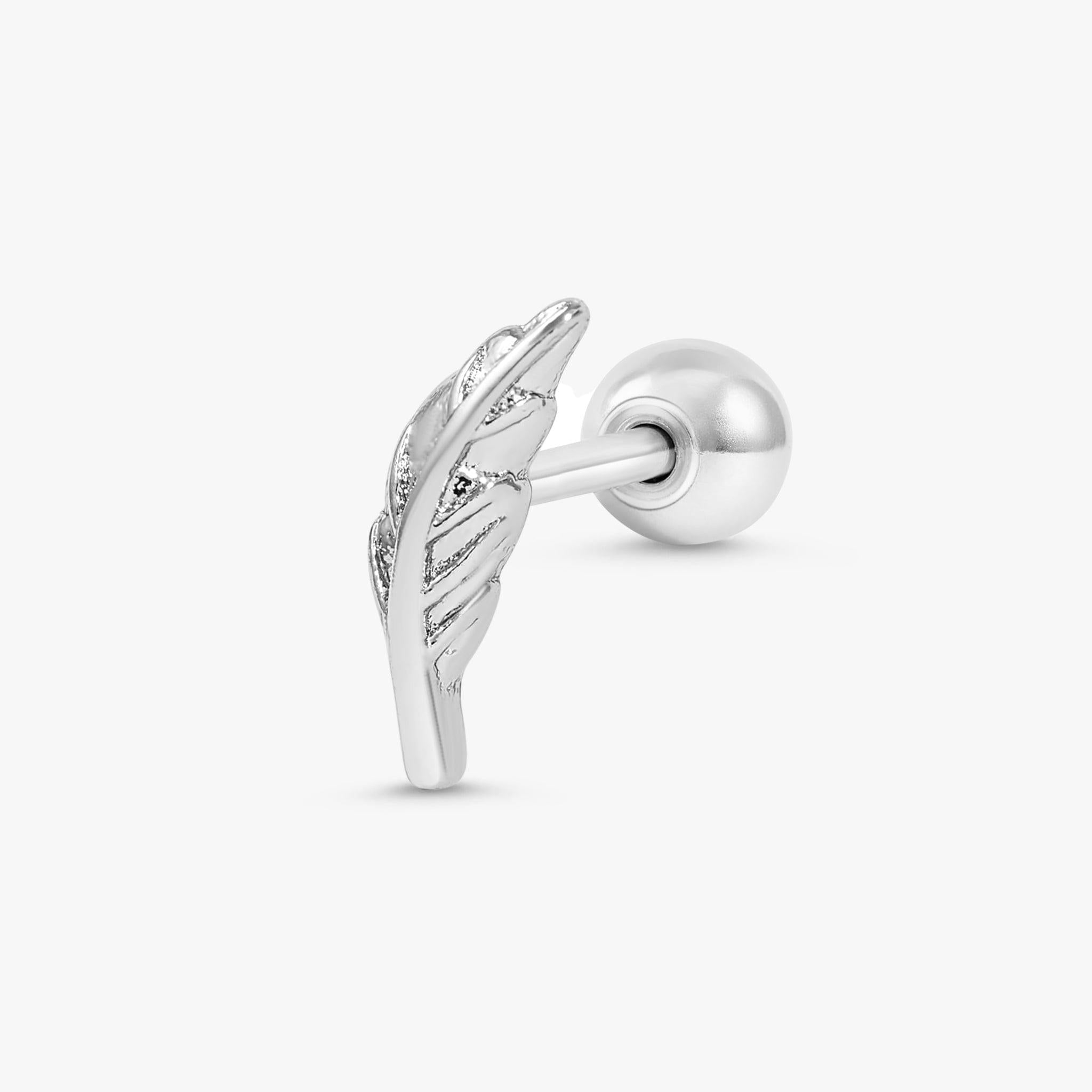 Plain Essential Feather Flat Back Piercing Stud - Walmart.com