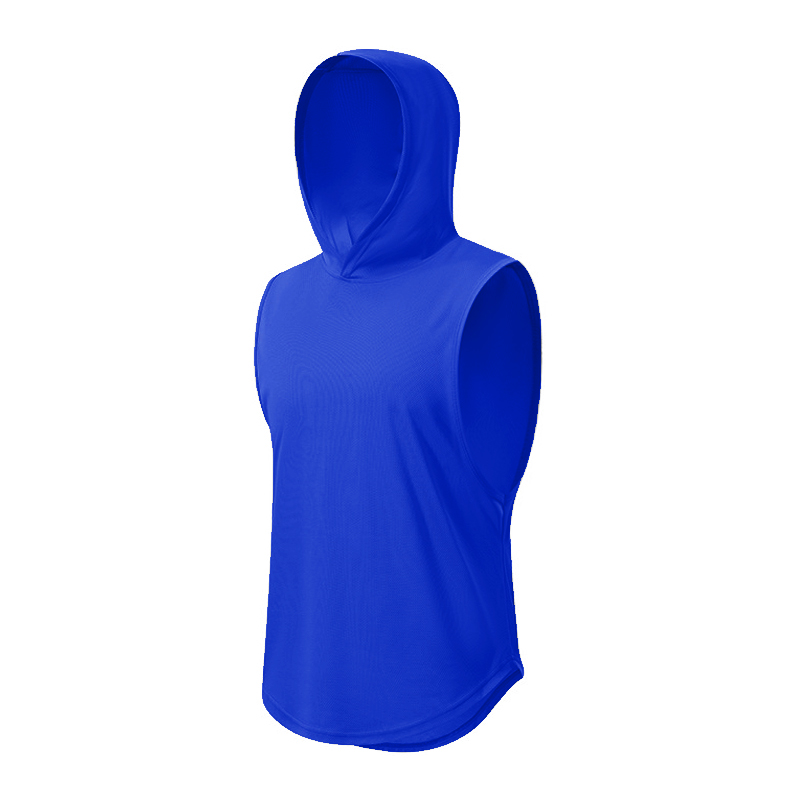 Plain Fitness Hooded Tank Top Mens Summer Solid Muslce Shirt Hoodies ...