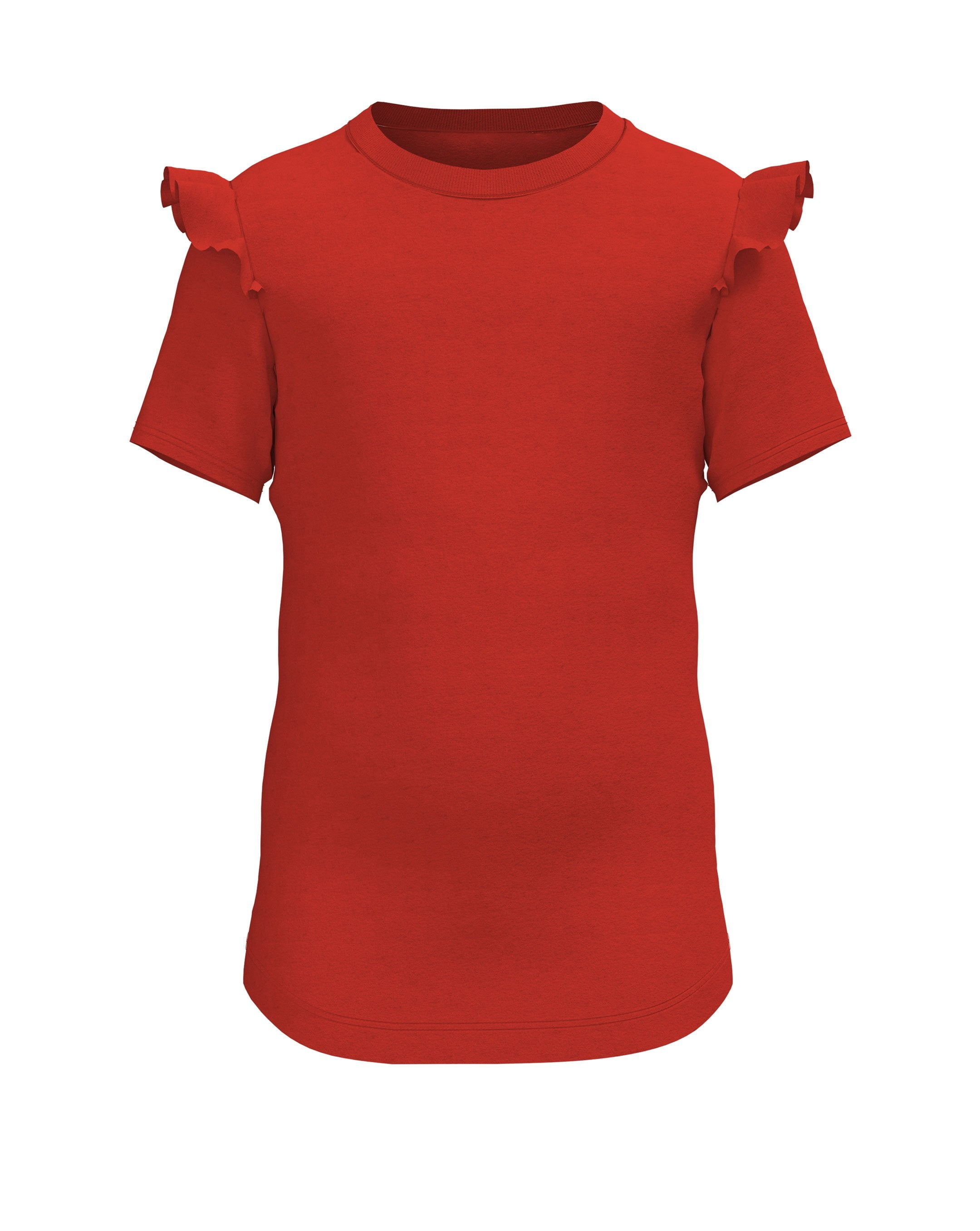 Plain Girls Ruffle T-shirt - Walmart.com