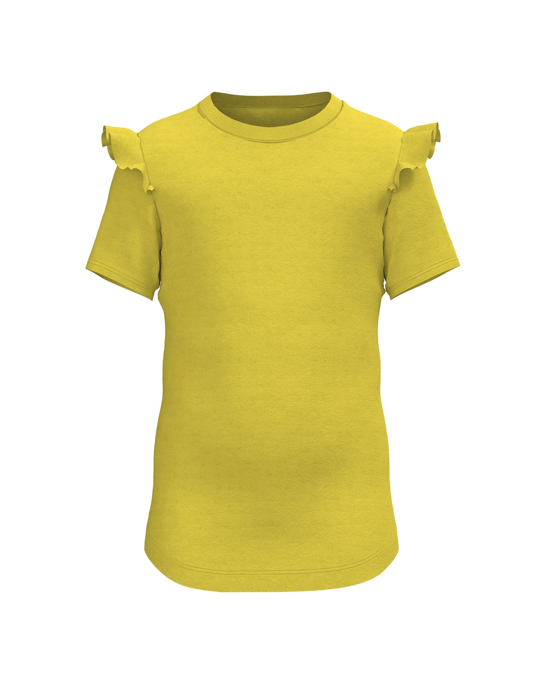 Plain Girls Ruffle T-shirt - Walmart.com