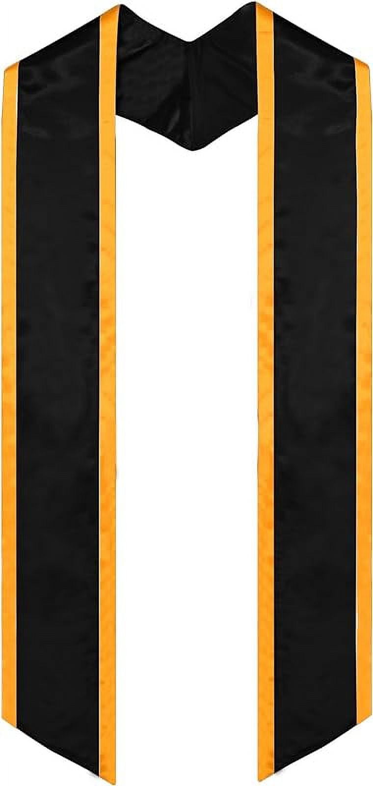 Plain Graduation Honor Stole Angled End With Trim Unisex Adult 72" Long ...