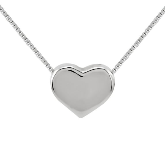 Plain Heart Pendent 925 Sterling Silver Necklace - Walmart.com