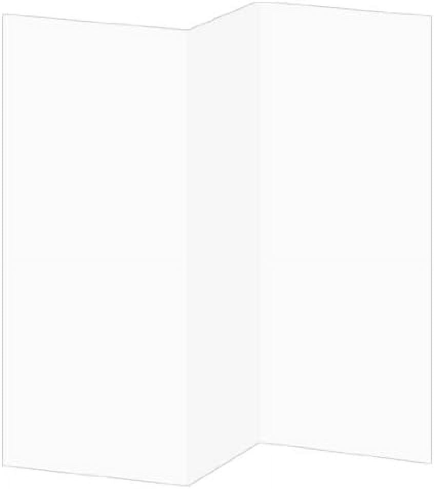 Plain Invitation, Program, Trifold, Radiant White Cardstock, 65lb, 50 ...