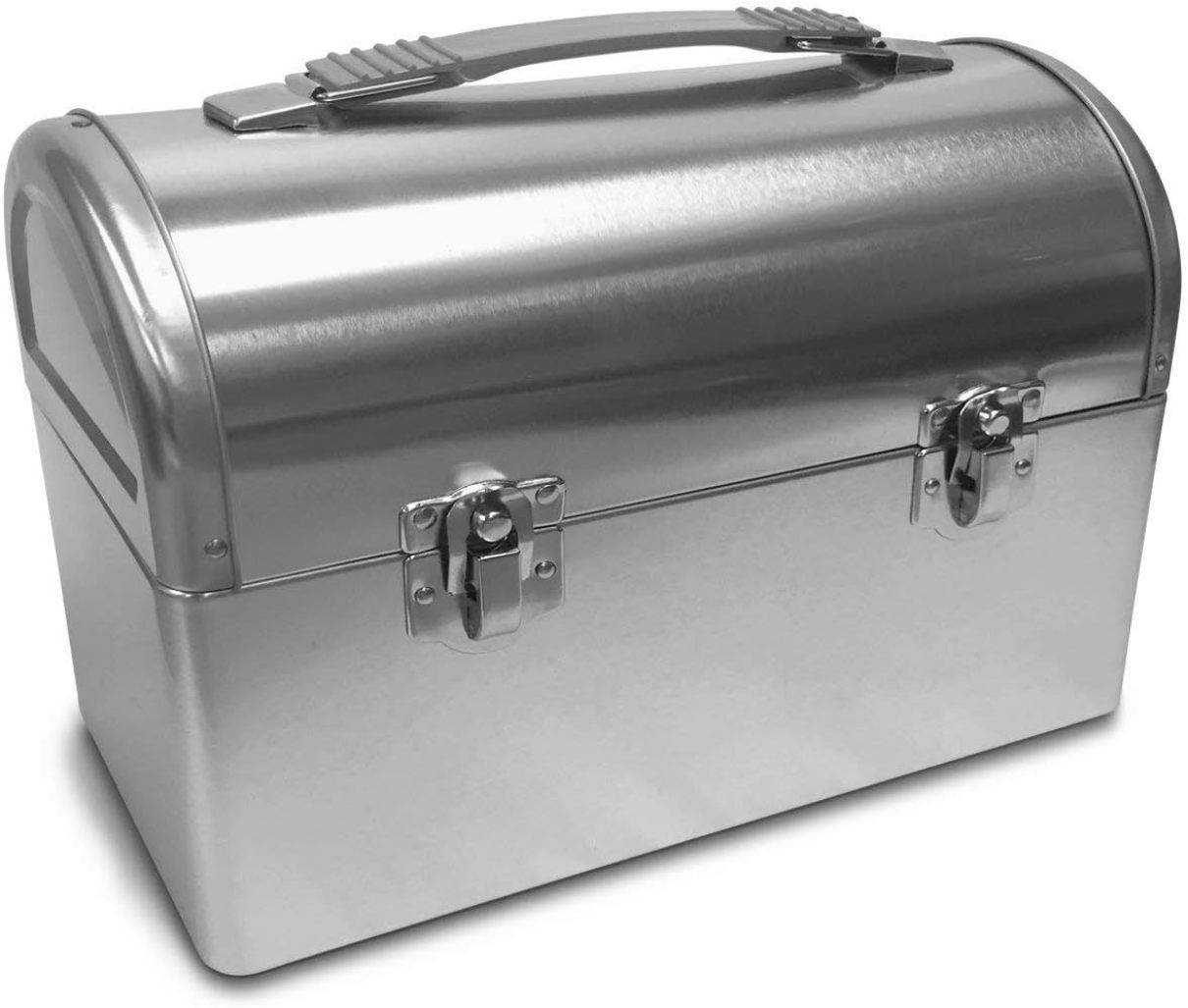 Plain Metal Dome Lunch Box - Silver - Walmart.com