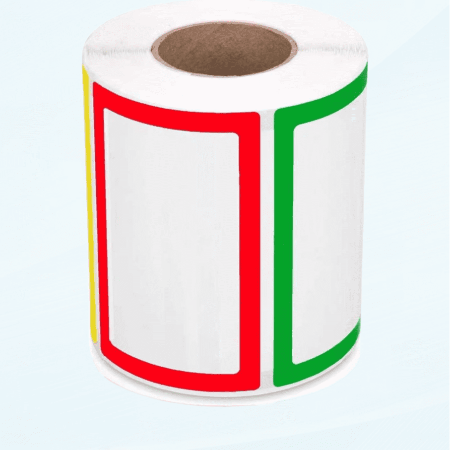 Plain Name Tag Labels, 300 Colourful Border Stickers Large Sticky ...