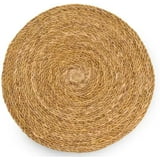 Plain Round Seagrass Multipurpose Placemat (Set of 6), Natural ...
