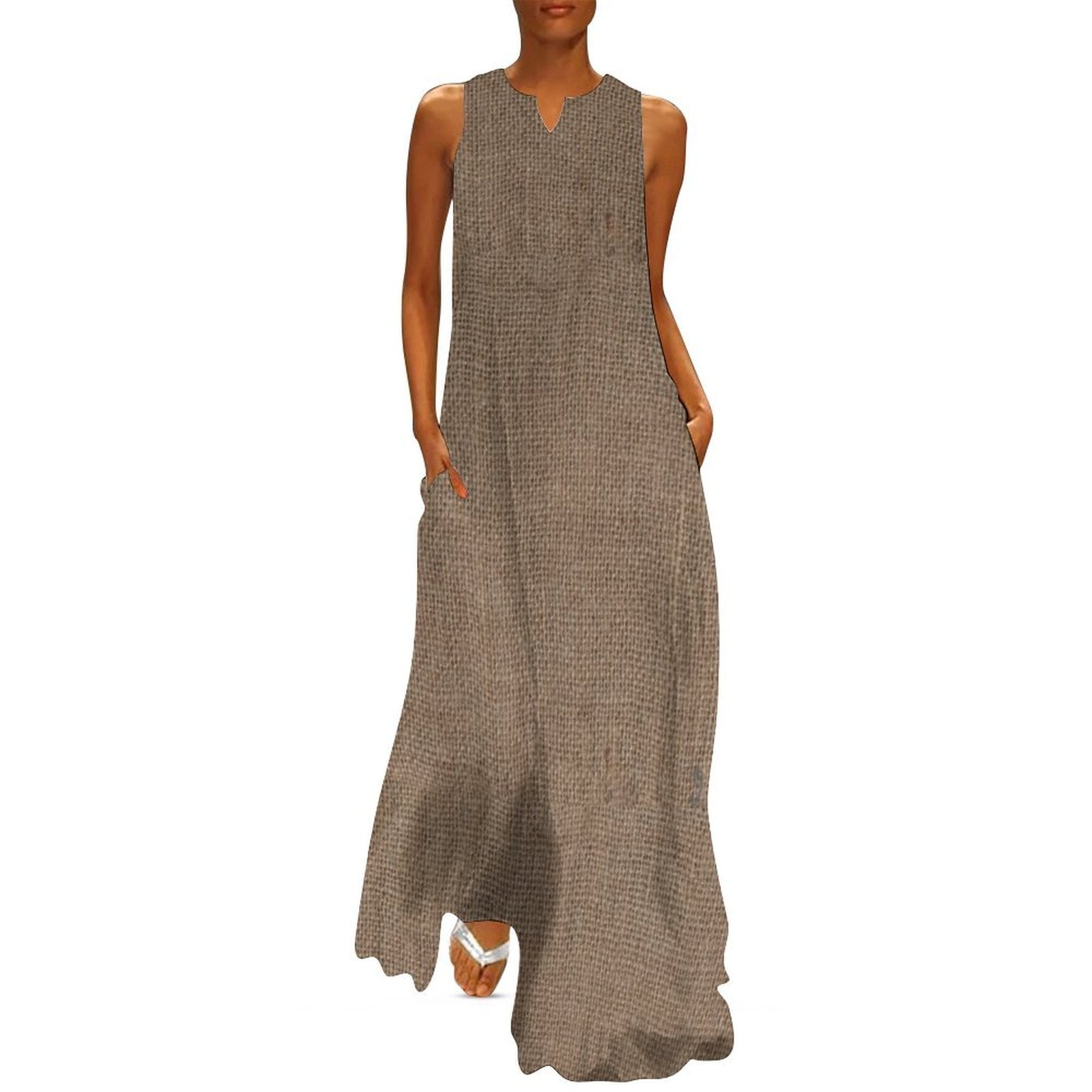 Plain Rustic Look Long Dress Bridesmaid dress woman long dress women ...